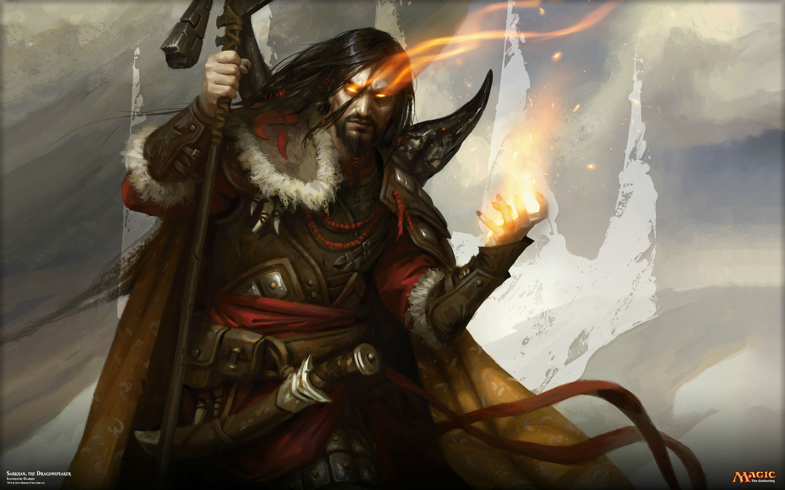 Download Fire Warrior Man Made Magic: The Gathering HD Wallpaper