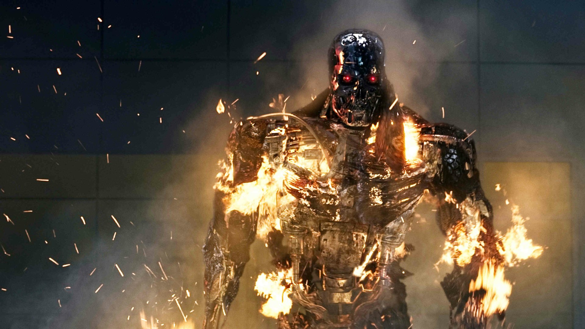Terminator Genisys HD Wallpaper - Fiery Robot Reveal