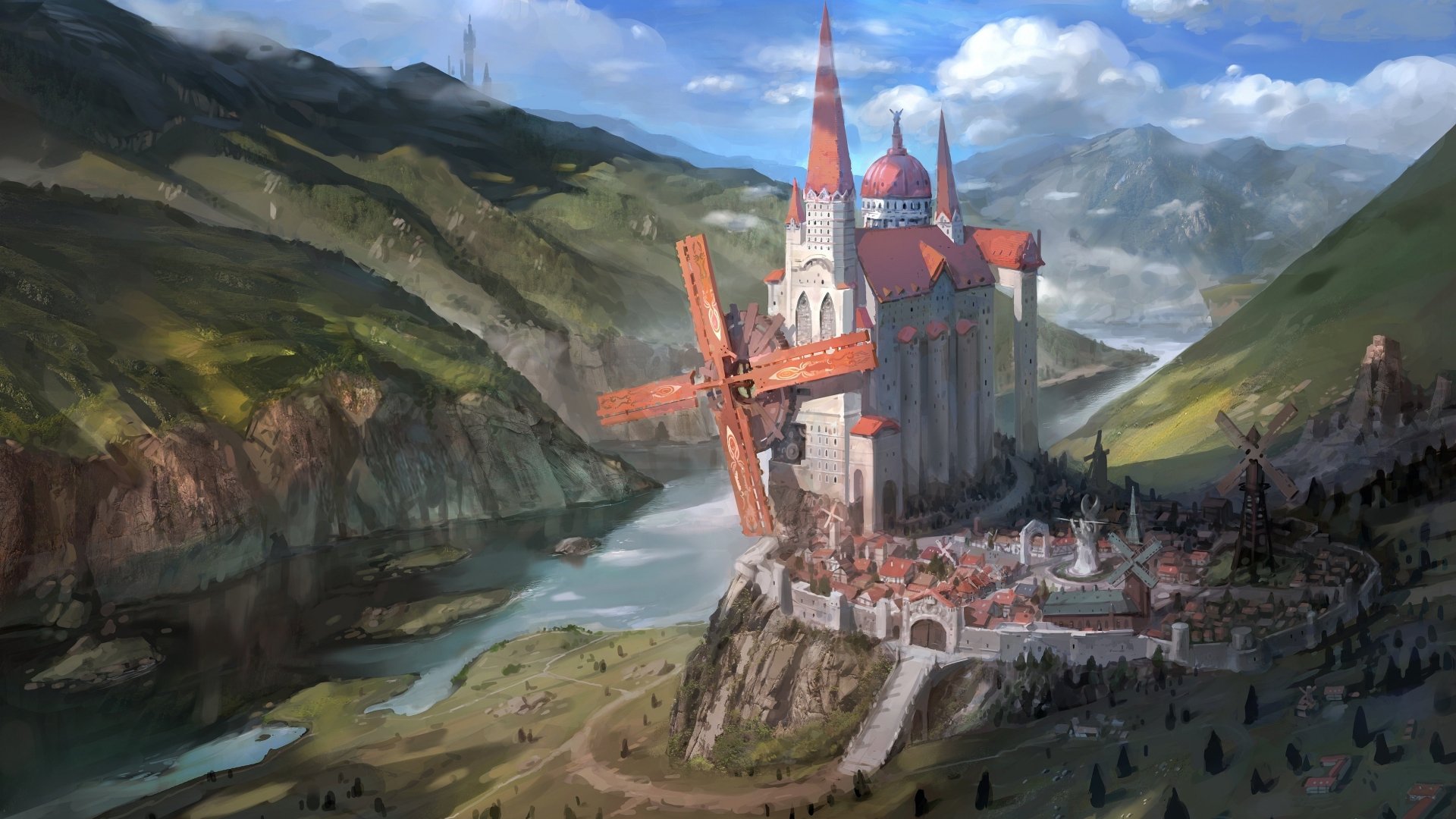 Majestic Fantasy Castle | 4K Ultra HD Wallpaper by inshoo1