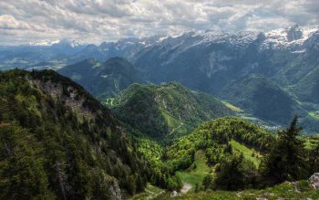 Deep Valley 4k Wallpaper Deep In The Valley, Mountains, Town, River,