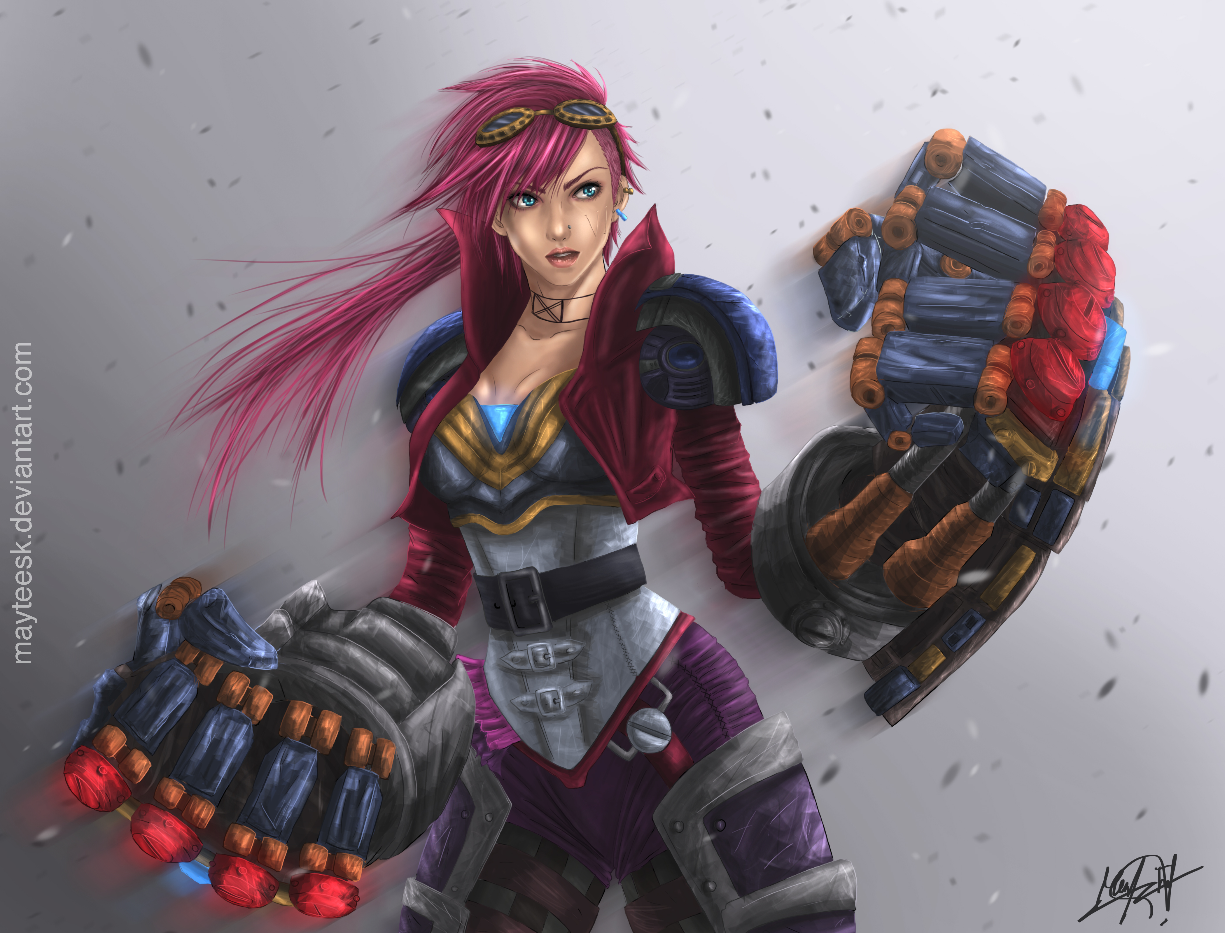 Vi The Piltover Enforcer Wallpaper