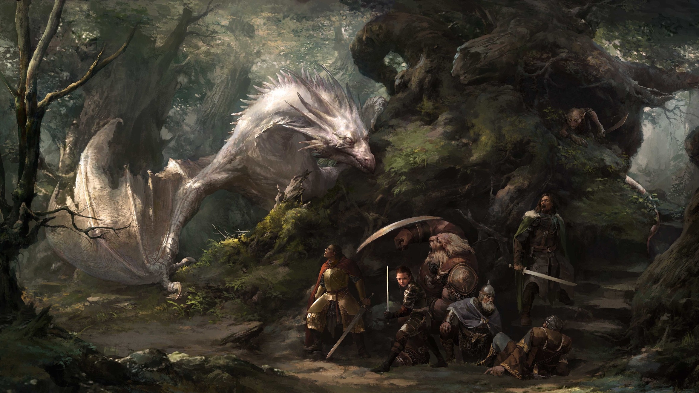 Epic Fantasy Dragon Encounter | Free HD Wallpaper Download