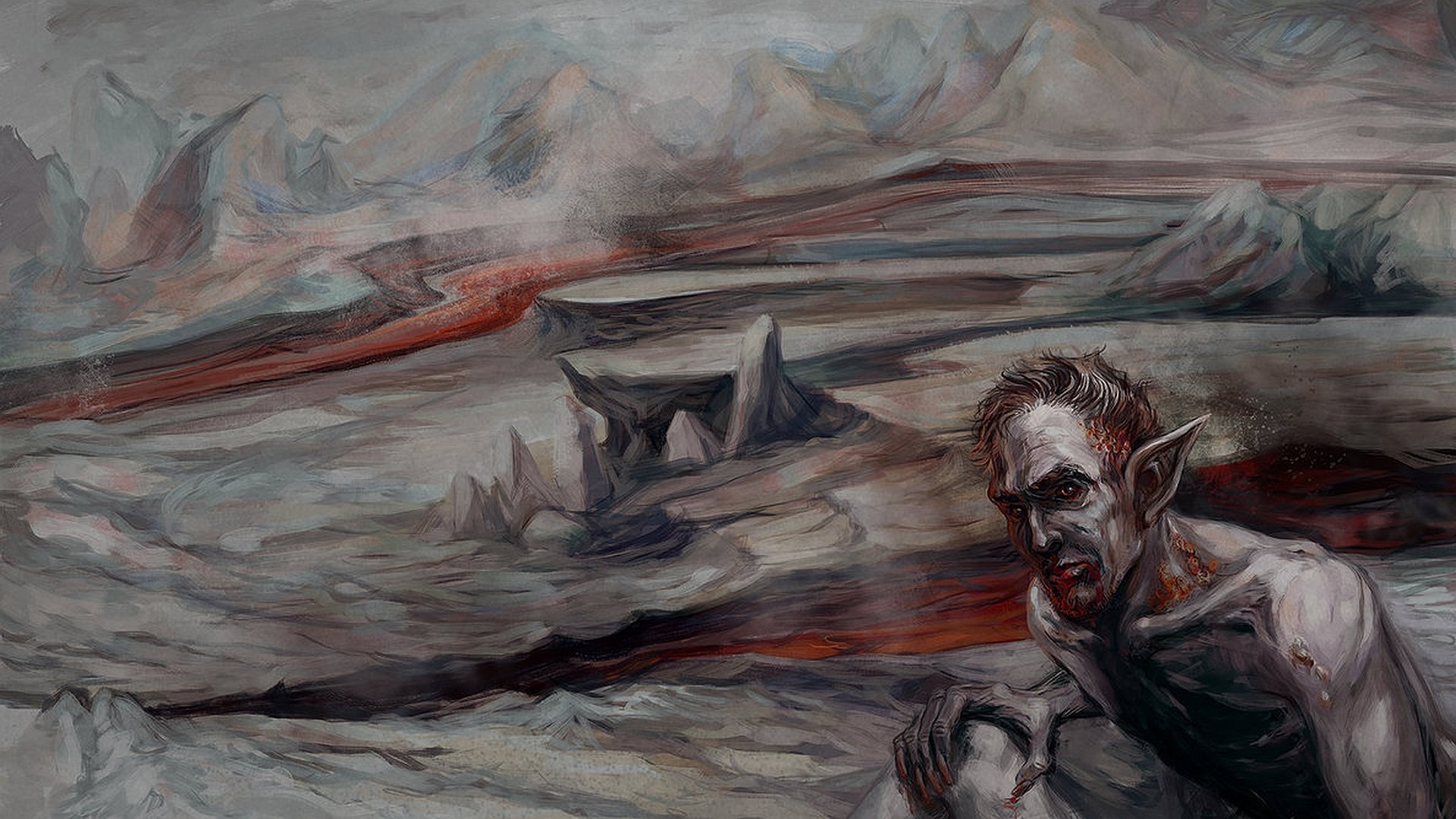 Dark Crimson Wasteland — Vampire HD Wallpaper | 1920x1080 | Wallpaper Abyss
