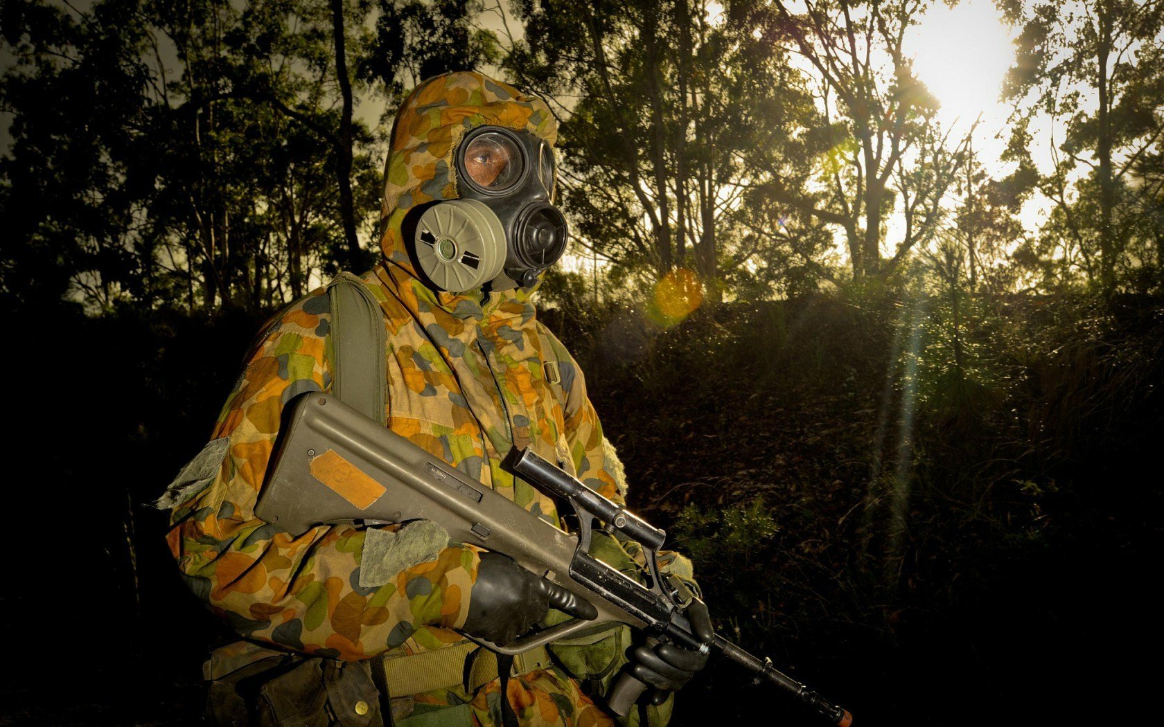 HD Military Warrior: Soldier in Tactical Gear at Dawn | 1680x1050 ...