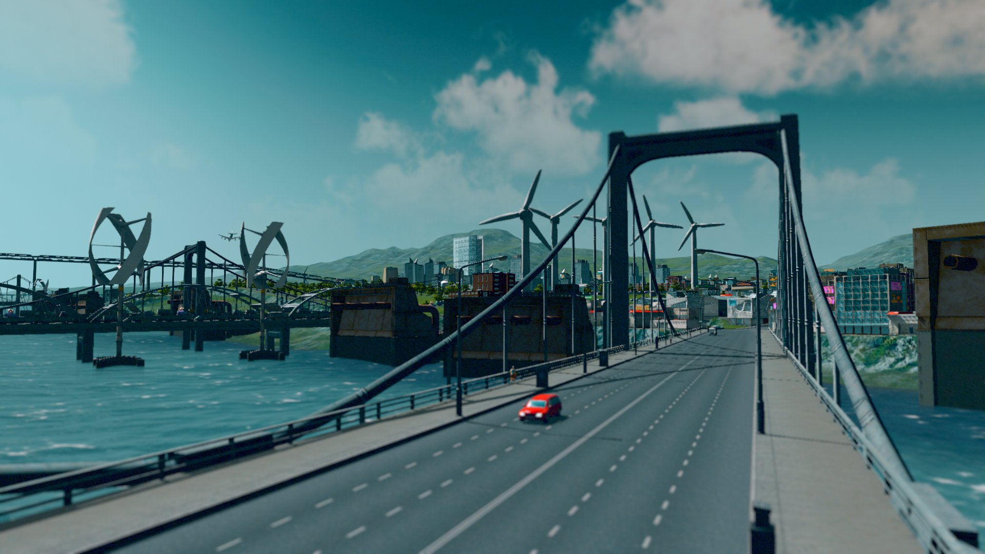 Cities Skylines Modern Bridge Wallpaper HD