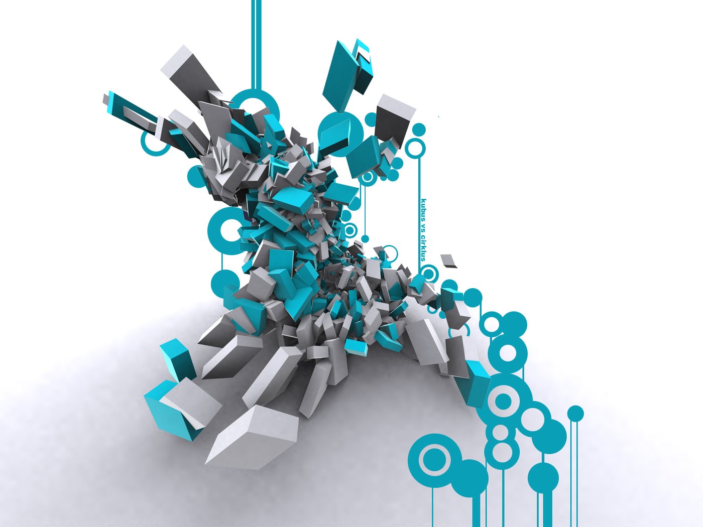 Abstract Technology HD Wallpaper: Dynamic Shapes and Textures