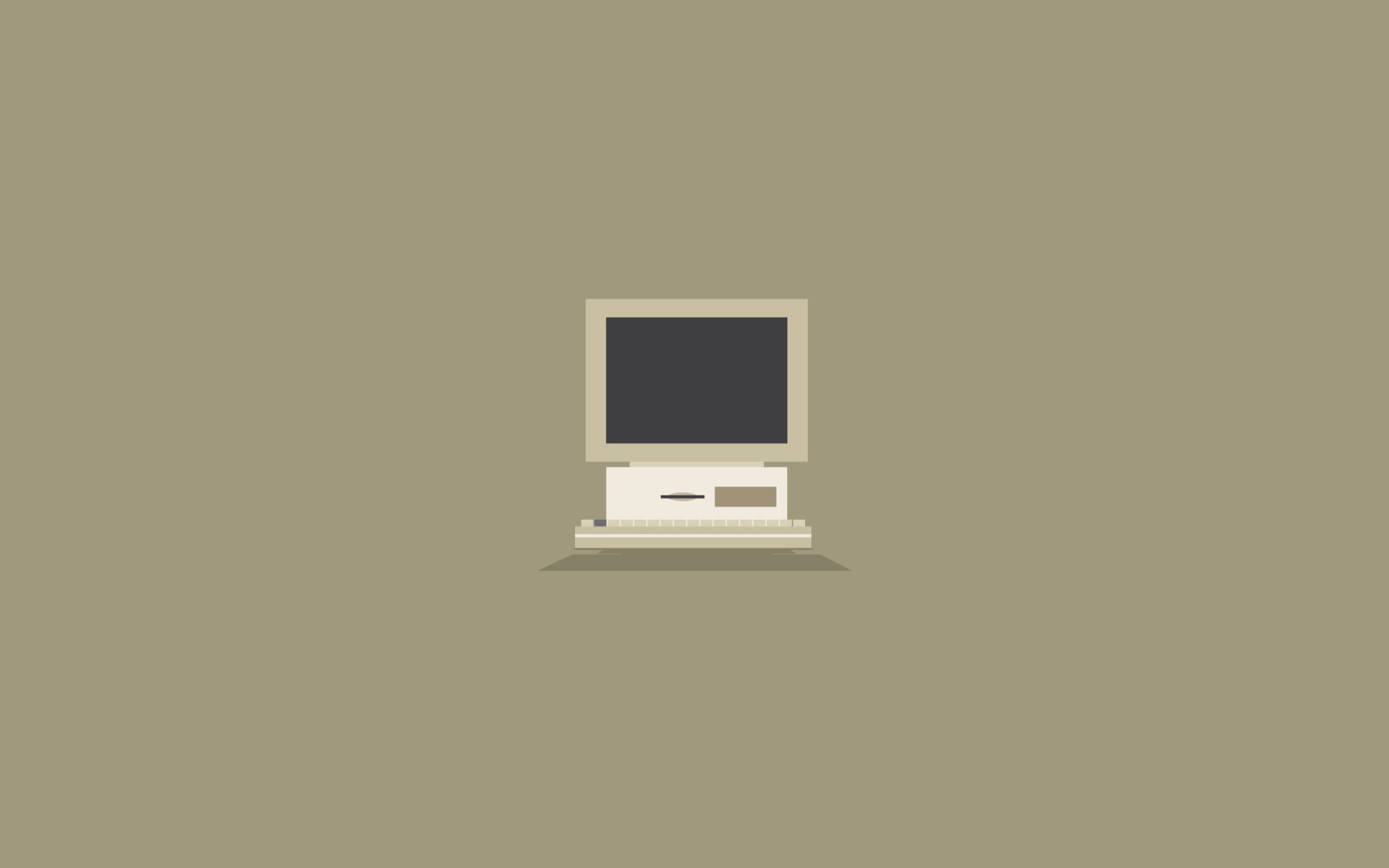 Minimalist Tech: Classic Computer HD Wallpaper