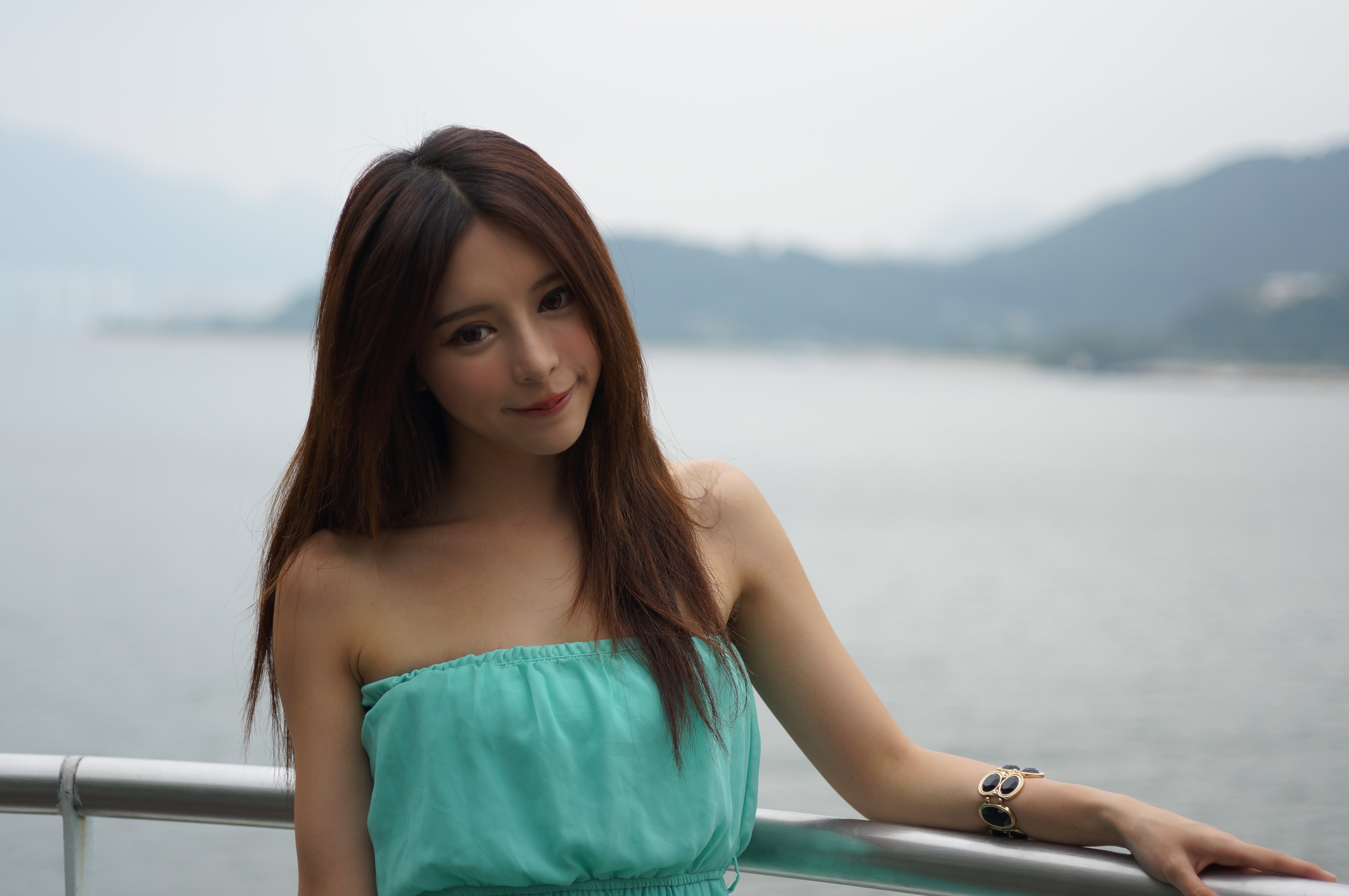 Download Bracelet Fog Bay Bokeh Hair Smile Taiwanese Asian Model Julie ...