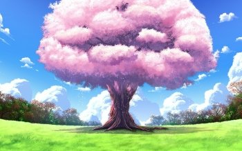 Download Sky Cloud Landscape Anime Tree Anime Landscape PFP
