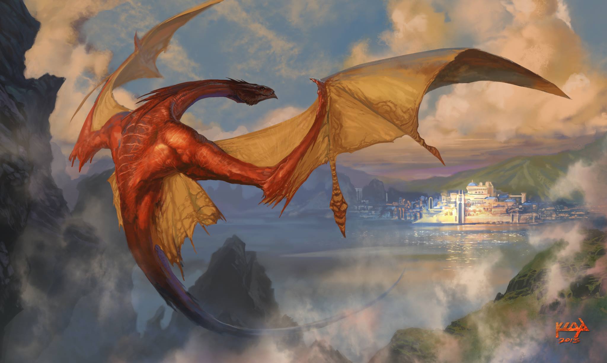 Download Fantasy Dragon HD Wallpaper by GunshipRevolution