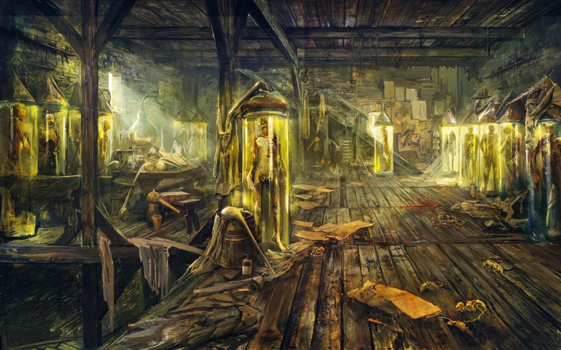 The Witcher 3 HD Wallpaper: Wild Hunt's Dark Laboratory Scene ...