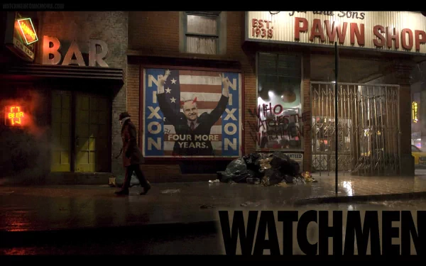 Rorschach in Rain - Watchmen HD Wallpaper