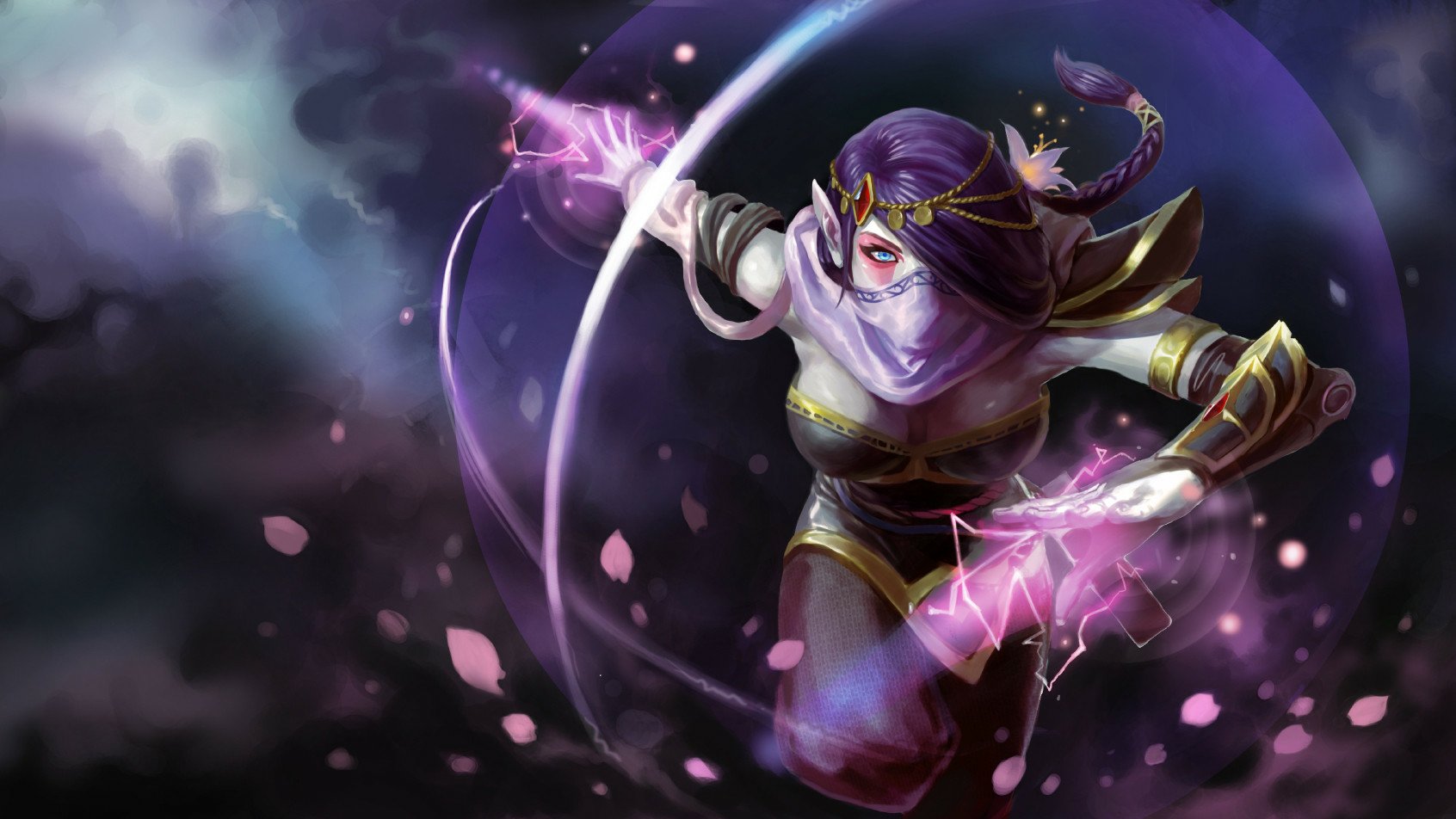 DotA 2 HD Wallpaper: Shadowy Assassin in Action