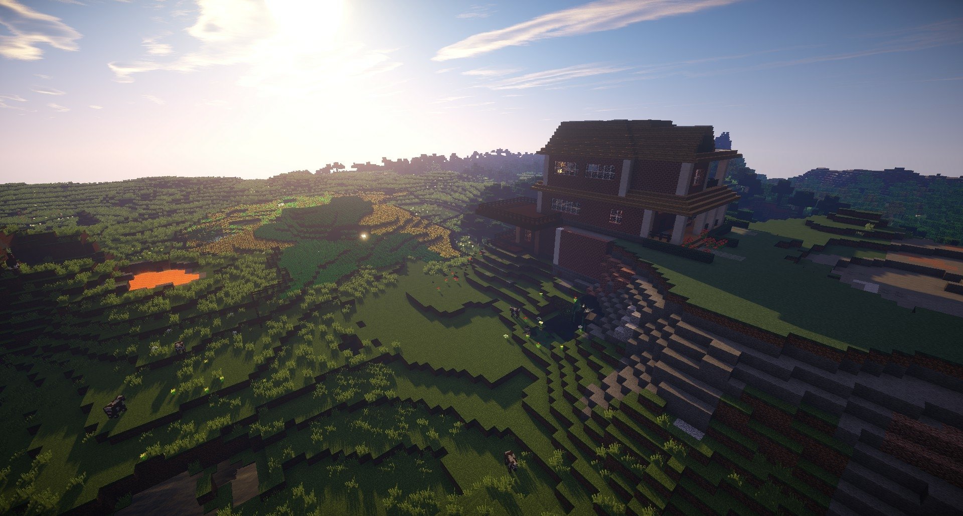 Minecraft HD Wallpaper: Scenic Blocky Landscapes