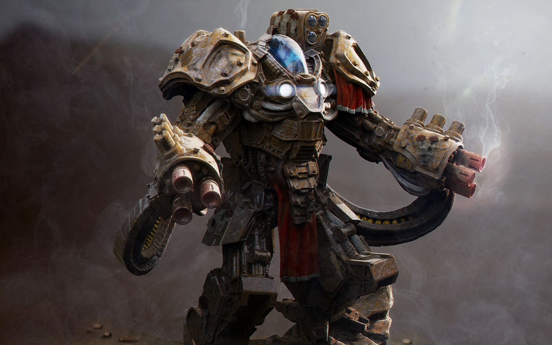 Epic Sci-Fi Robot HD Wallpaper by Taras Skorobruh