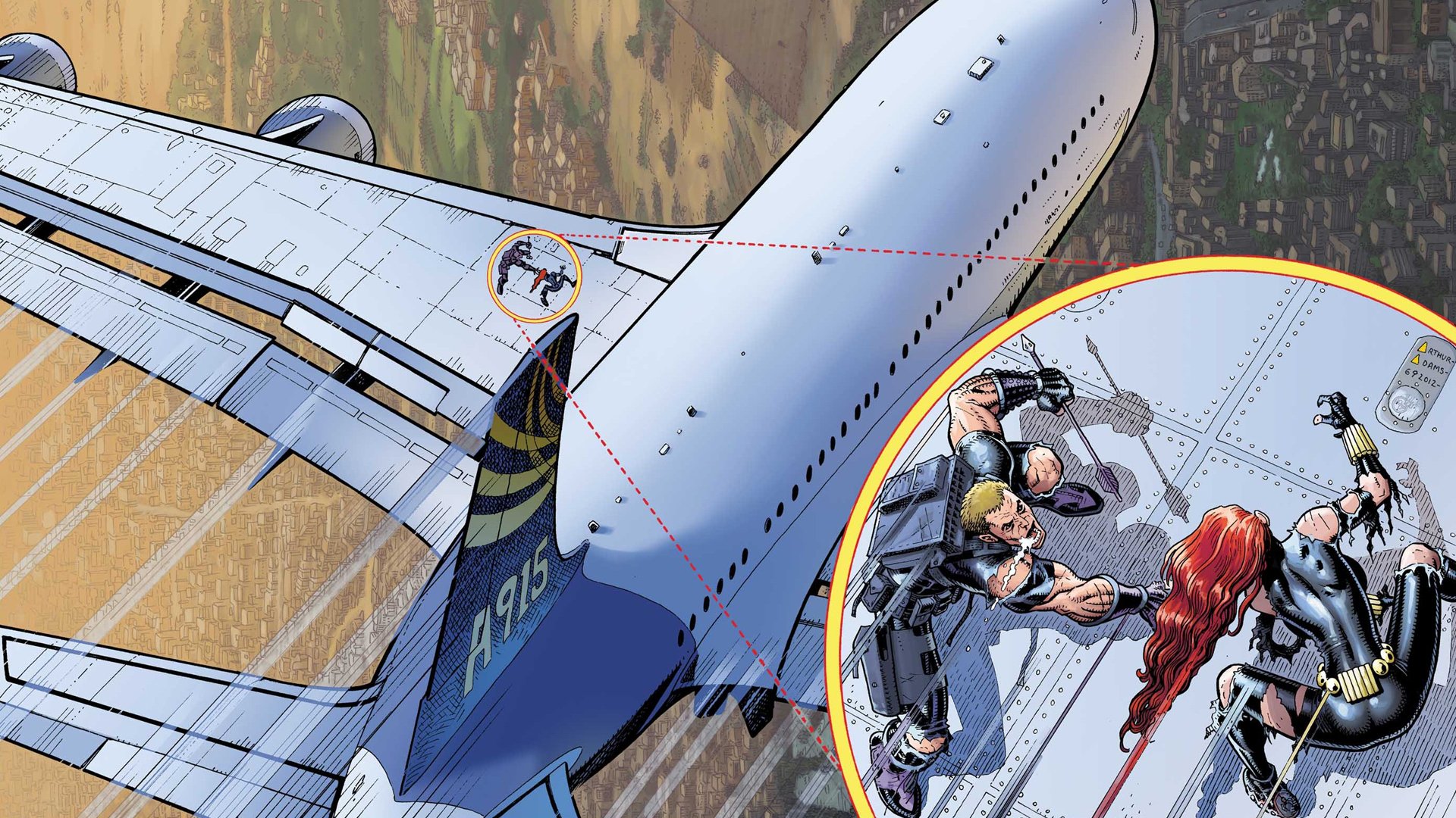 Download Airplane Hawkeye Black Widow Comic Avengers HD Wallpaper ...
