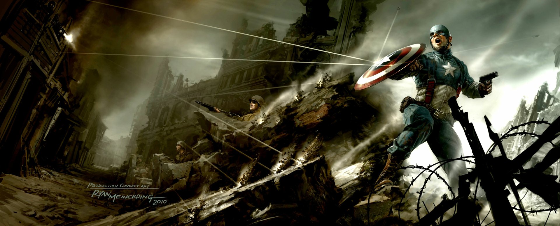 Captain America: The First Avenger HD Wallpaper – Heroic WWII Battle ...