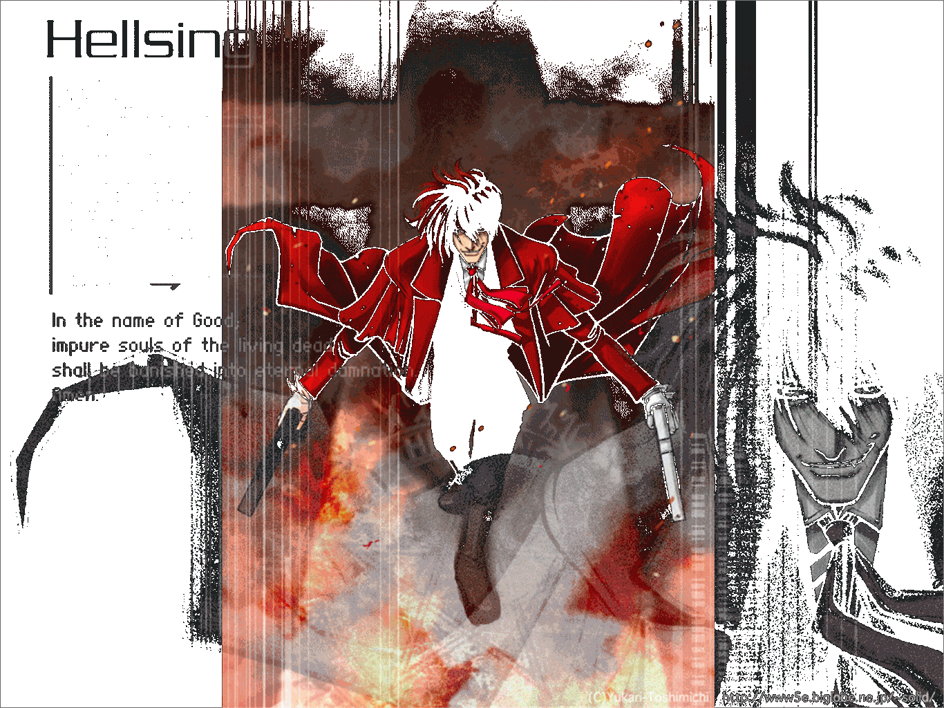 Hellsing Anime HD Wallpaper: Dark Vampire Action Unleashed
