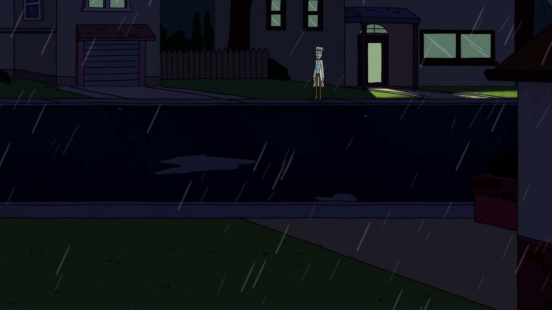 Rick Sanchez Night HD Wallpaper | Rick and Morty TV Show Scene