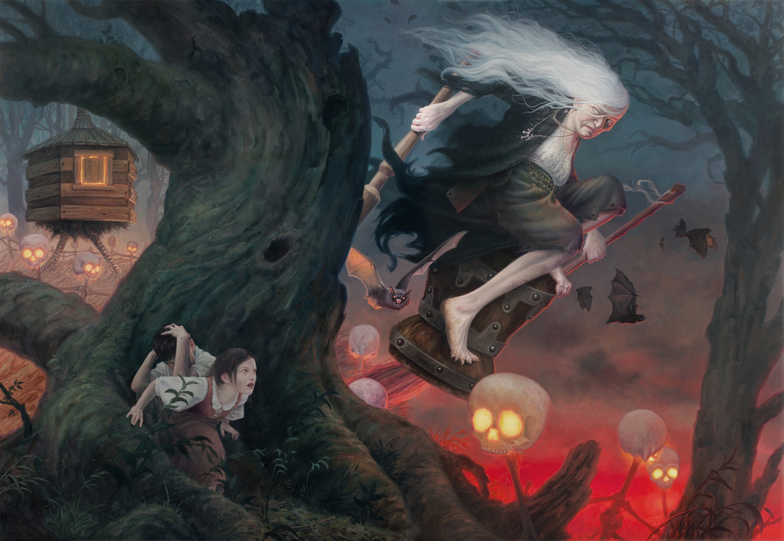 Mystic Witch Flight: HD Fantasy Wallpaper