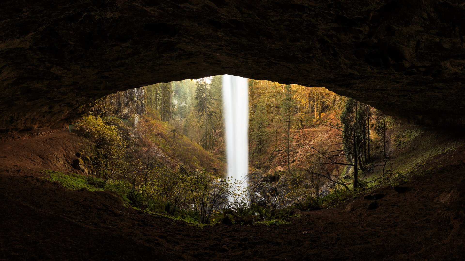 Majestic Cave Waterfall in 4K Ultra HD Nature Splendor