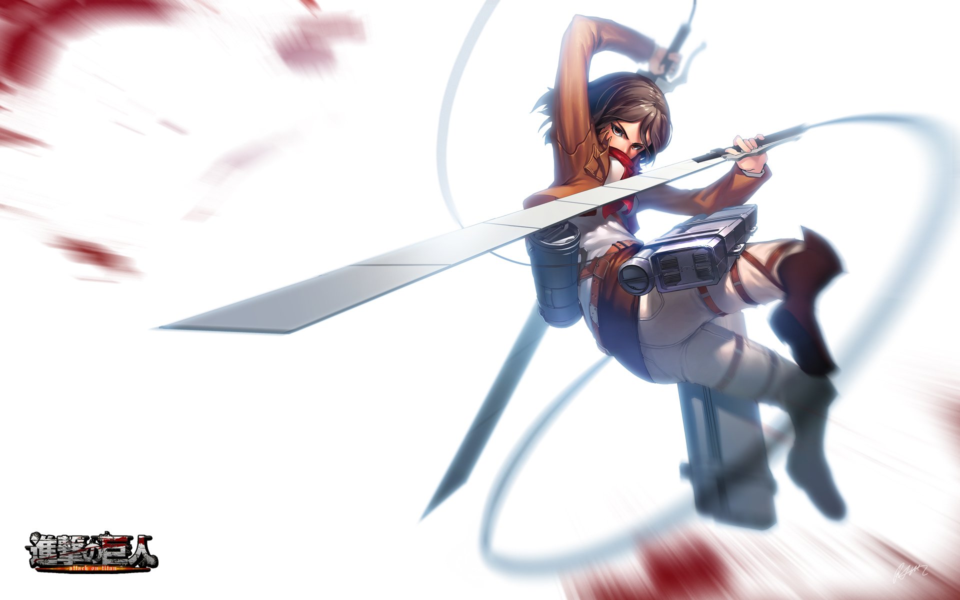 Mikasa Ackerman in Action: Stunning HD Attack on Titan Anime Wallpaper ...