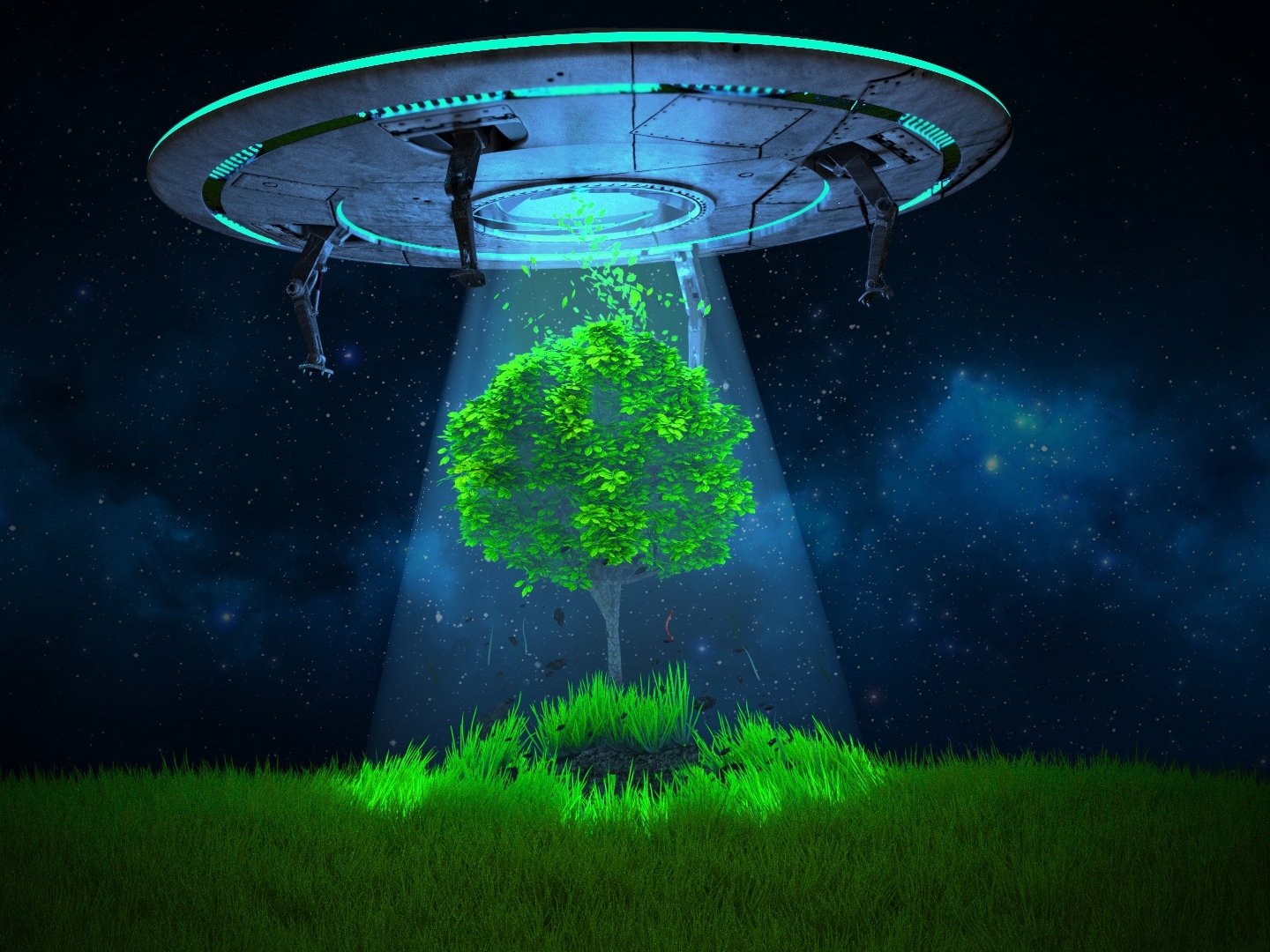 Levitation Grove — Abstract Digital HD Wallpaper | 1440x1080 ...