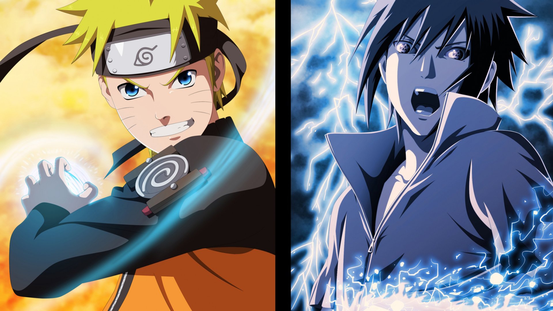 Epic Naruto HD Wallpaper: Sasuke Uchiha vs. Naruto Uzumaki