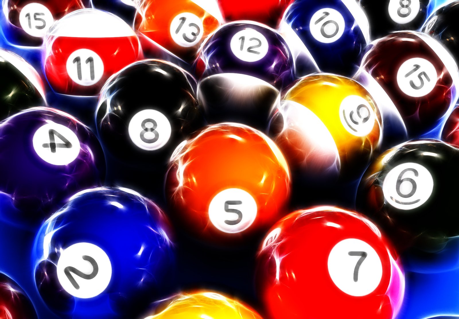 Vibrant HD Pool Balls Cluster – Man-Made Game Art