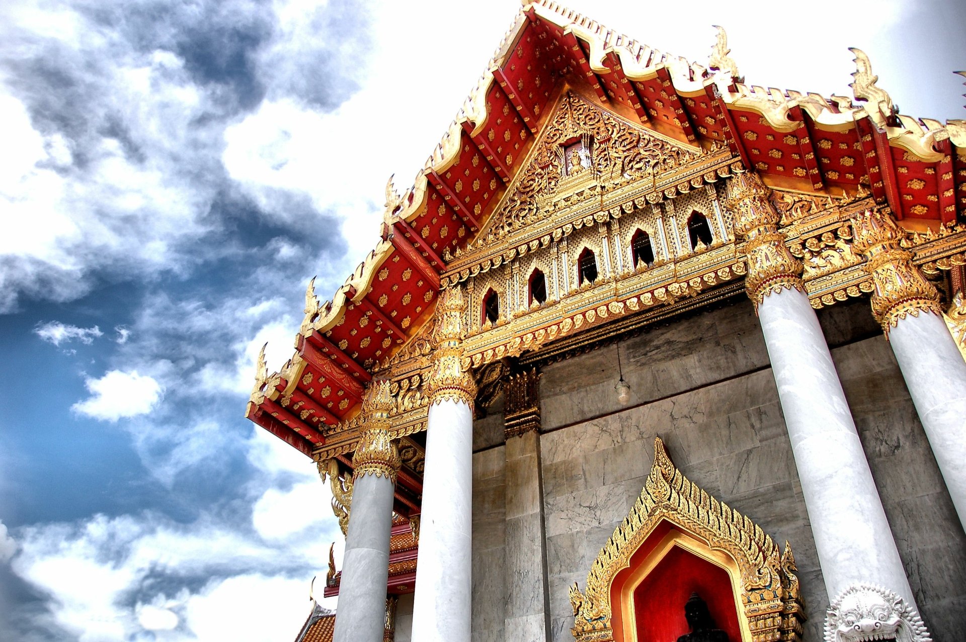 Download Buddhist Thailand Bangkok Marble Temple Religious Wat ...