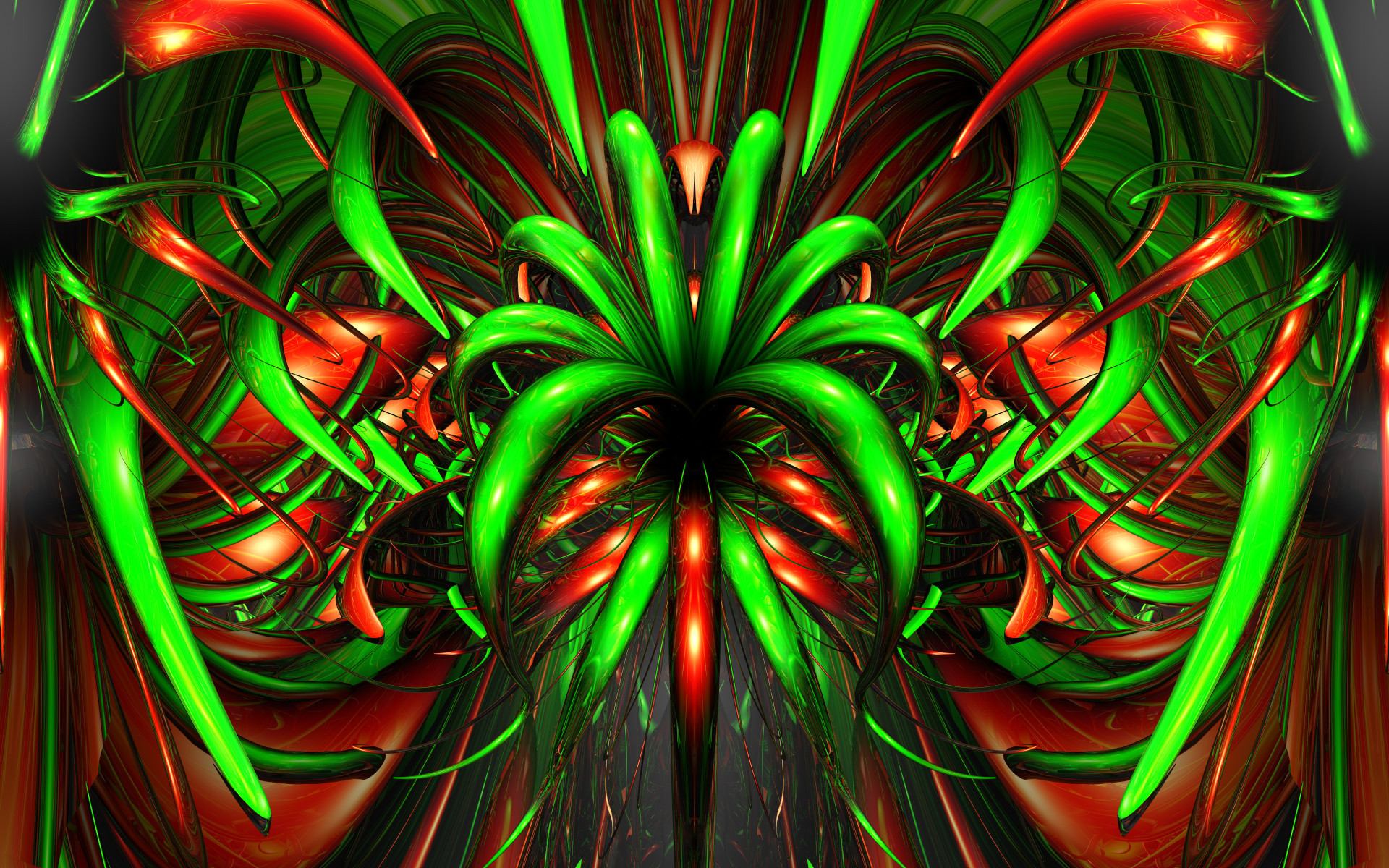 Download Red Green CGI 3D Abstract Artistic Abstract Green HD Wallpaper