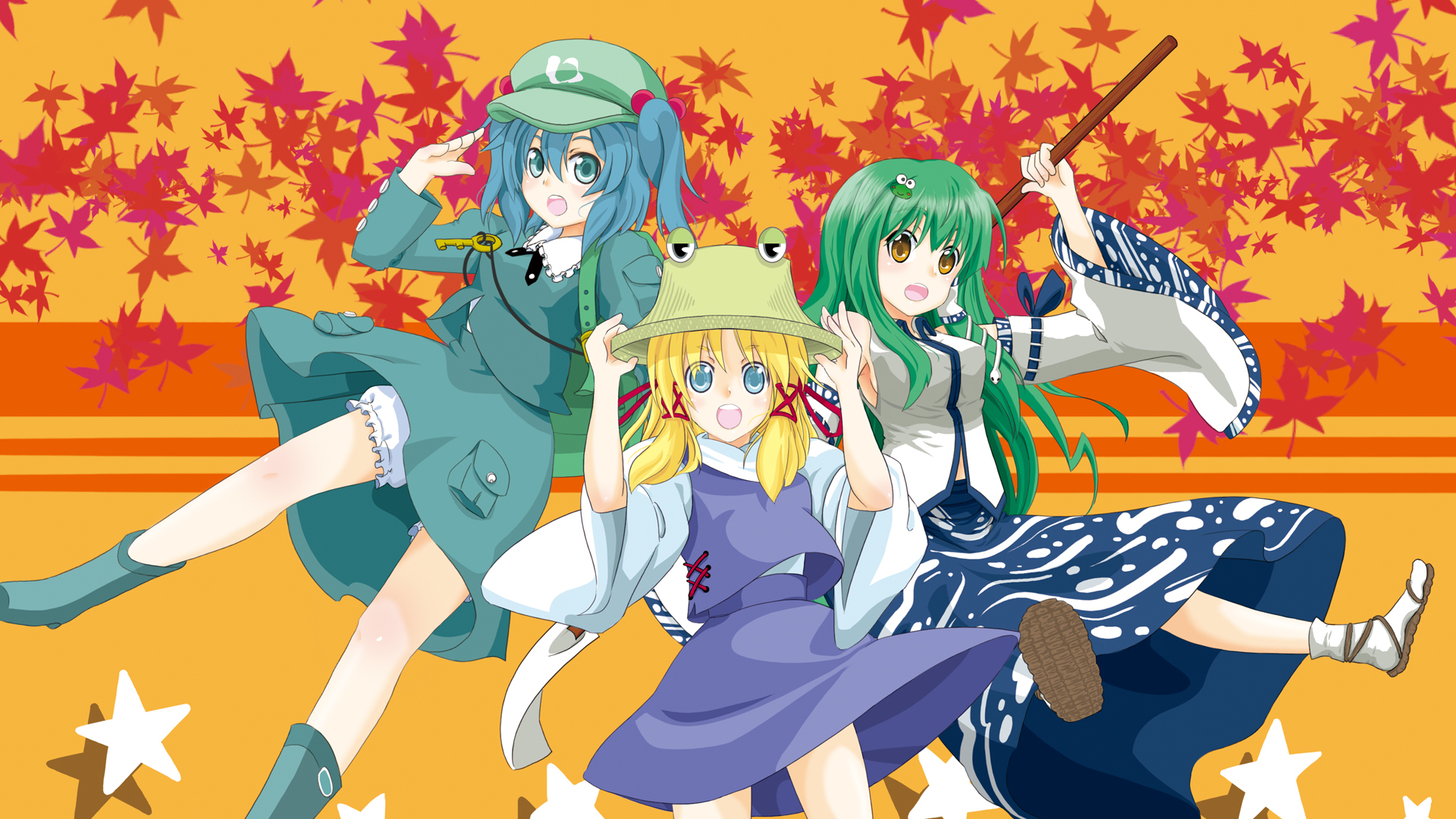 Download Hat Skirt Brown Eyes Blue Eyes Blue Hair Blonde Green Hair ...