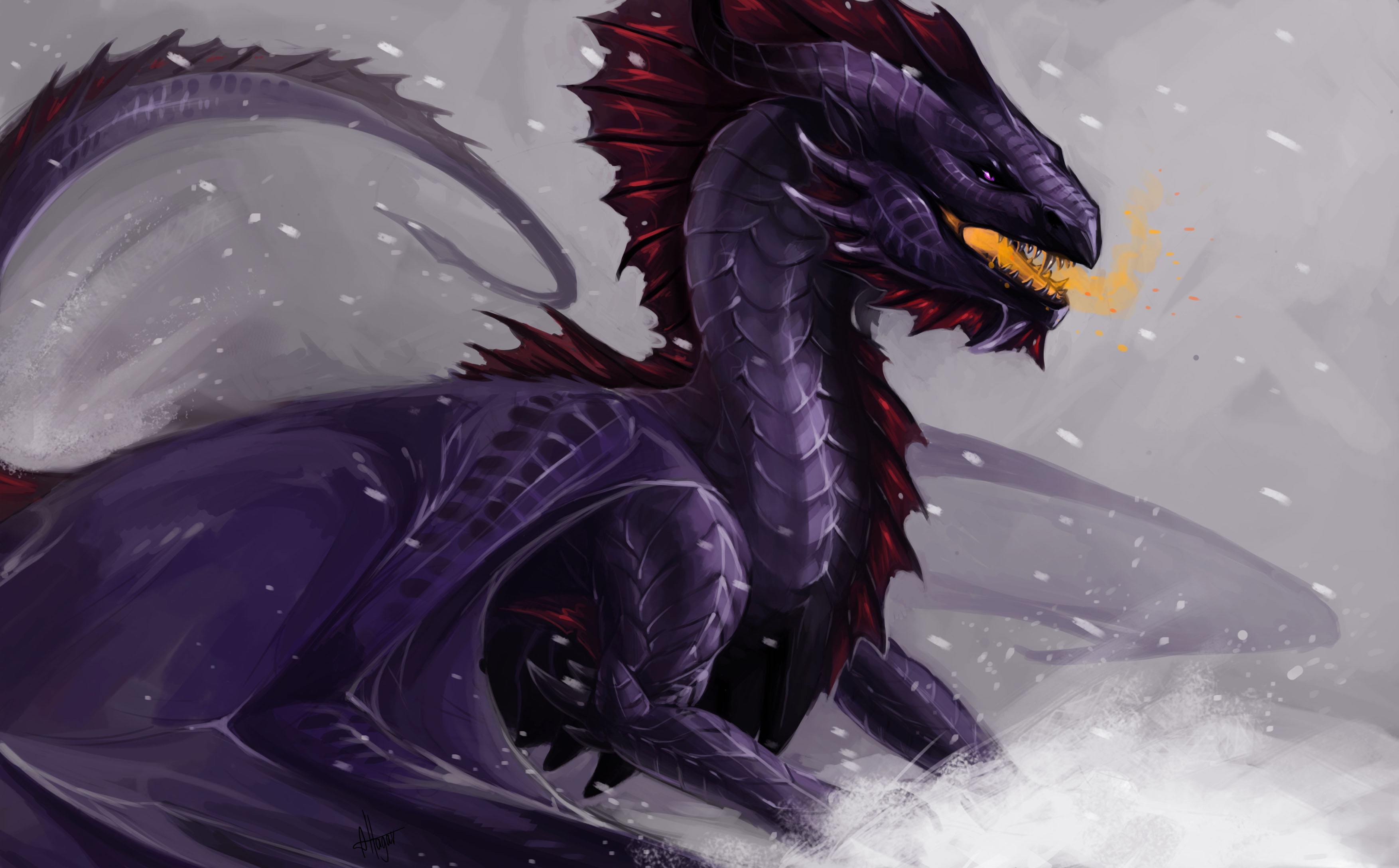 Download Fantasy Dragon HD Wallpaper by Allagar