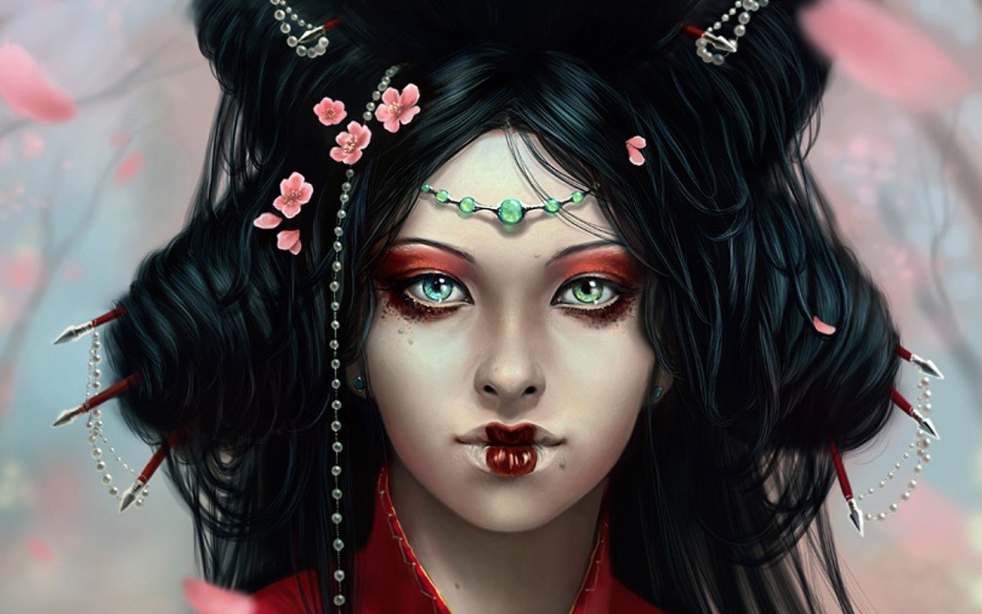 Fantasy Evil Geisha HD Wallpaper | Background Image | 1920x1200 | ID ...