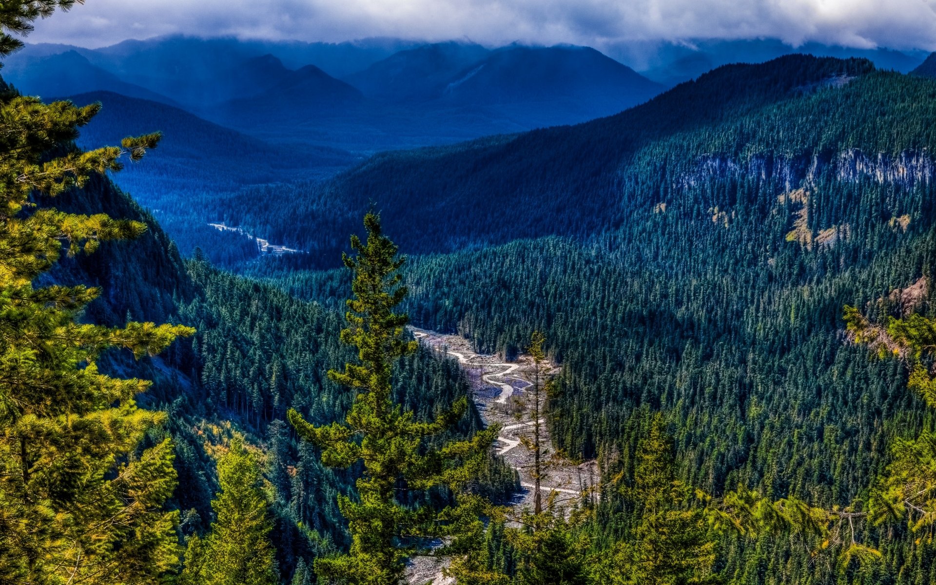 Download Washington (State) Valley Cloud River Forest Mountain Nature ...