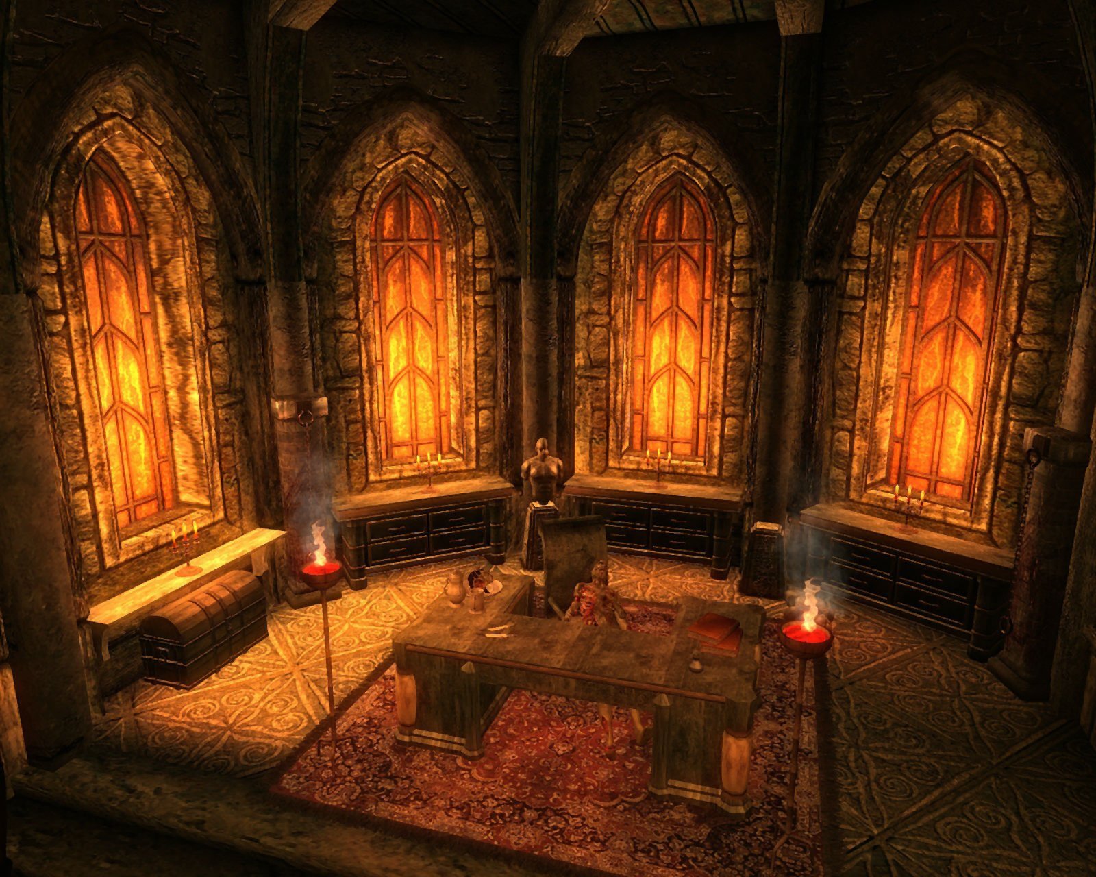 Download The Elder Scrolls V: Skyrim Candle Light Arch Window Room The ...