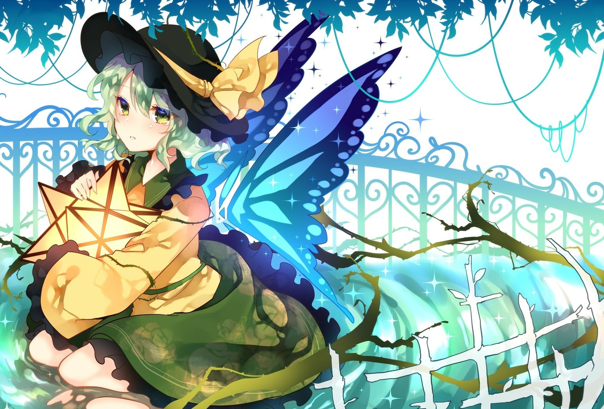 Download Wings Koishi Komeiji Anime Touhou HD Wallpaper | 2000x1354 ...