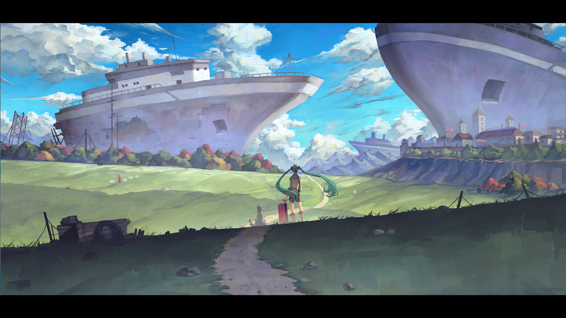 Hatsune Miku HD Wallpaper: A Captivating Anime Vocaloid Scene by ZXQ