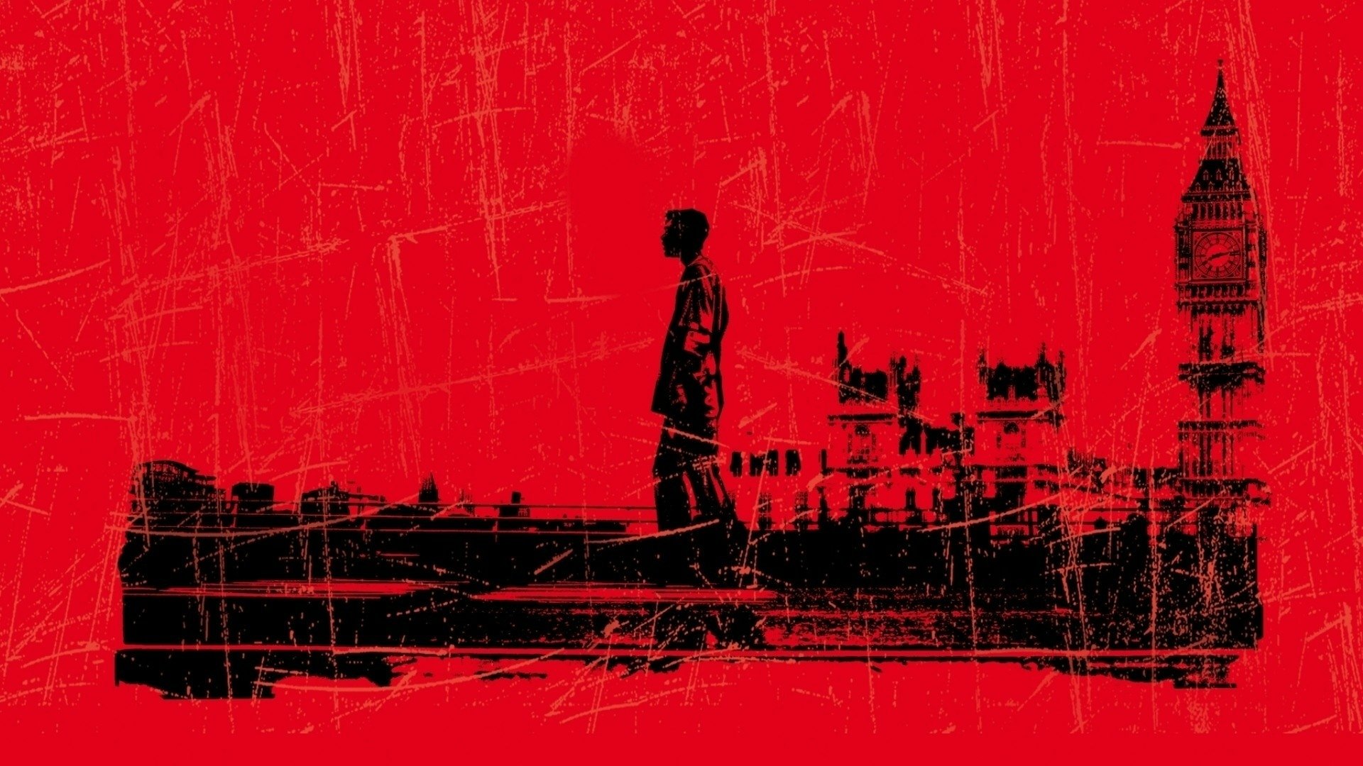 28 Days Later HD Wallpaper: Iconic Movie Scene in Vivid Red