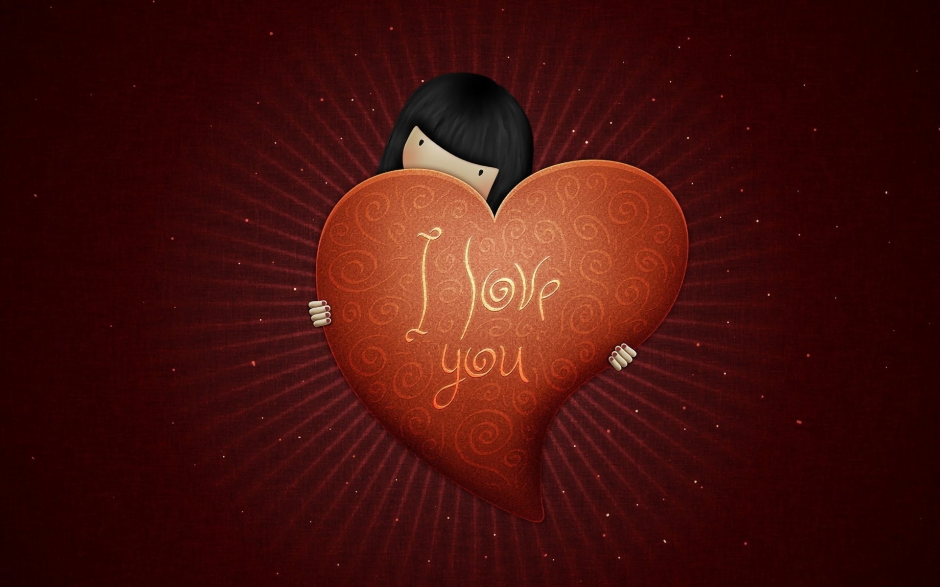 Heartfelt Love: Artistic HD Wallpaper of a Little Girl