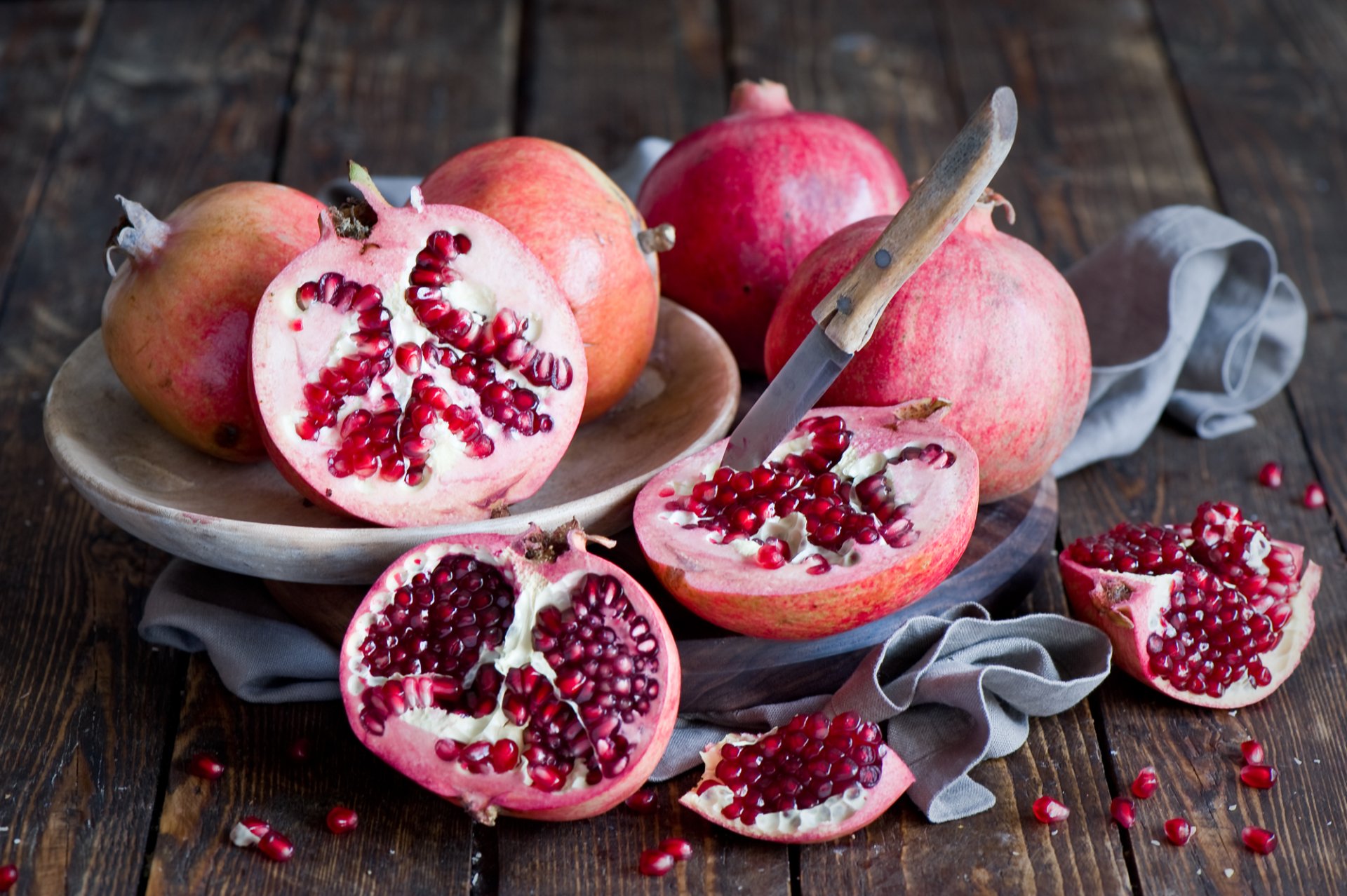 Download Still Life Fruit Food Pomegranate HD Wallpaper by Anna Verdina