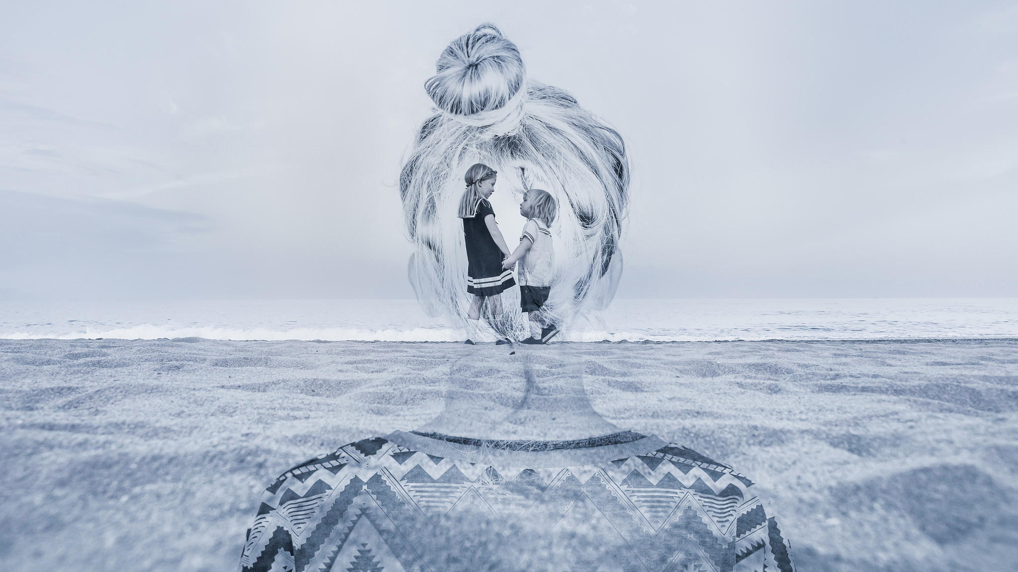 Download Child Ocean Beach Photography Manipulation HD Wallpaper by ...