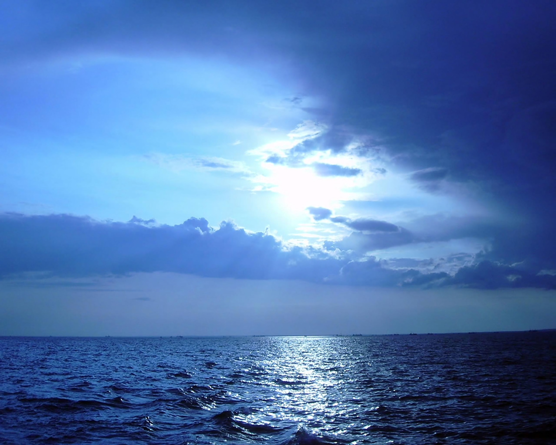 Download Horizon Cloud Sky Blue Sea Nature Ocean HD Wallpaper