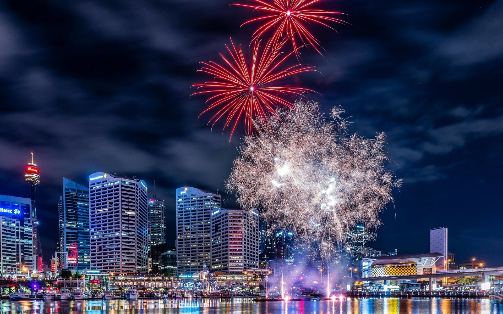 Download Sydney Darling Harbour Australia City Photography Fireworks 4k ...