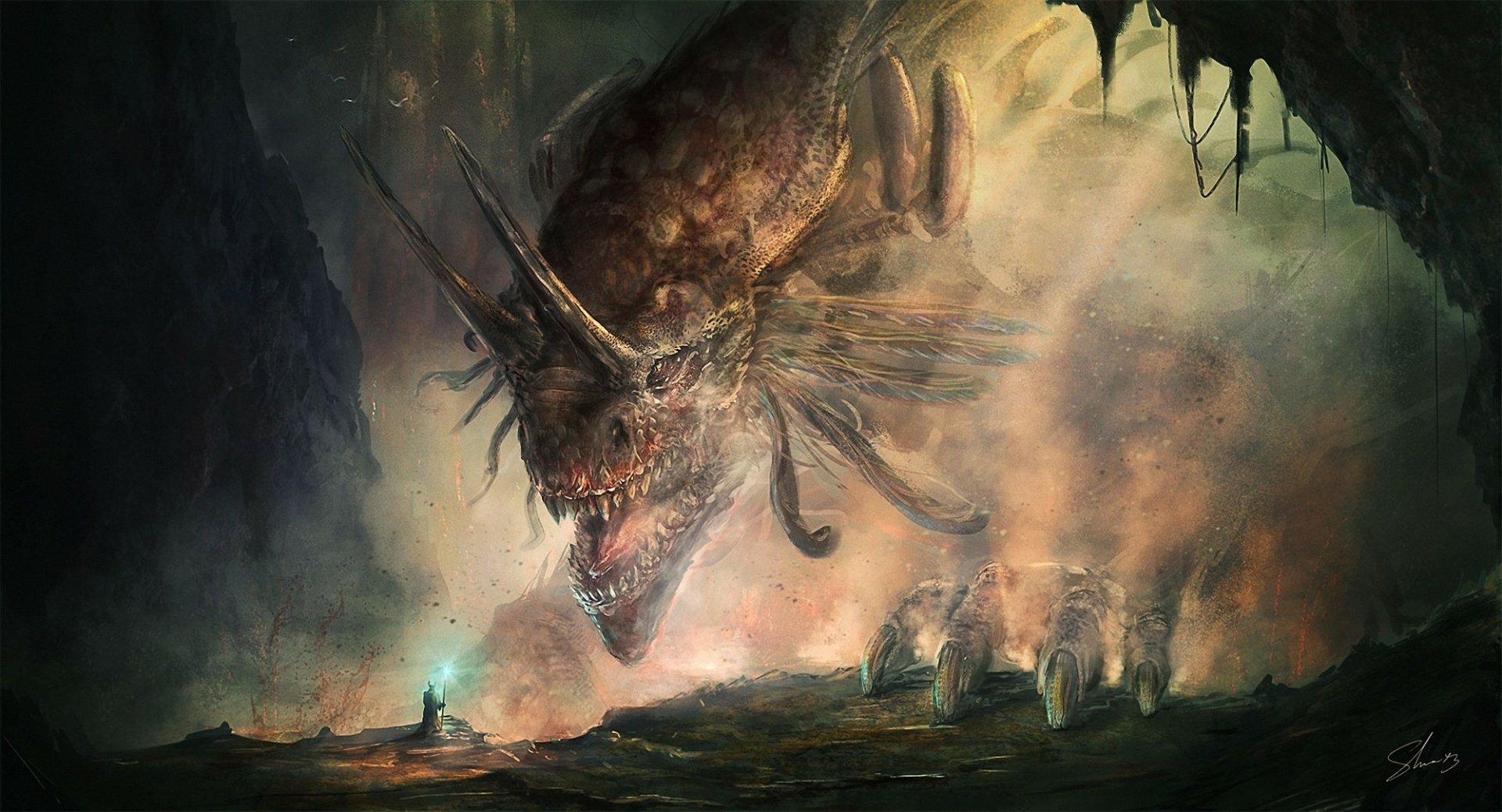 Mythical Dragon: A Stunning HD Wallpaper of Fantasy Creatures by ...