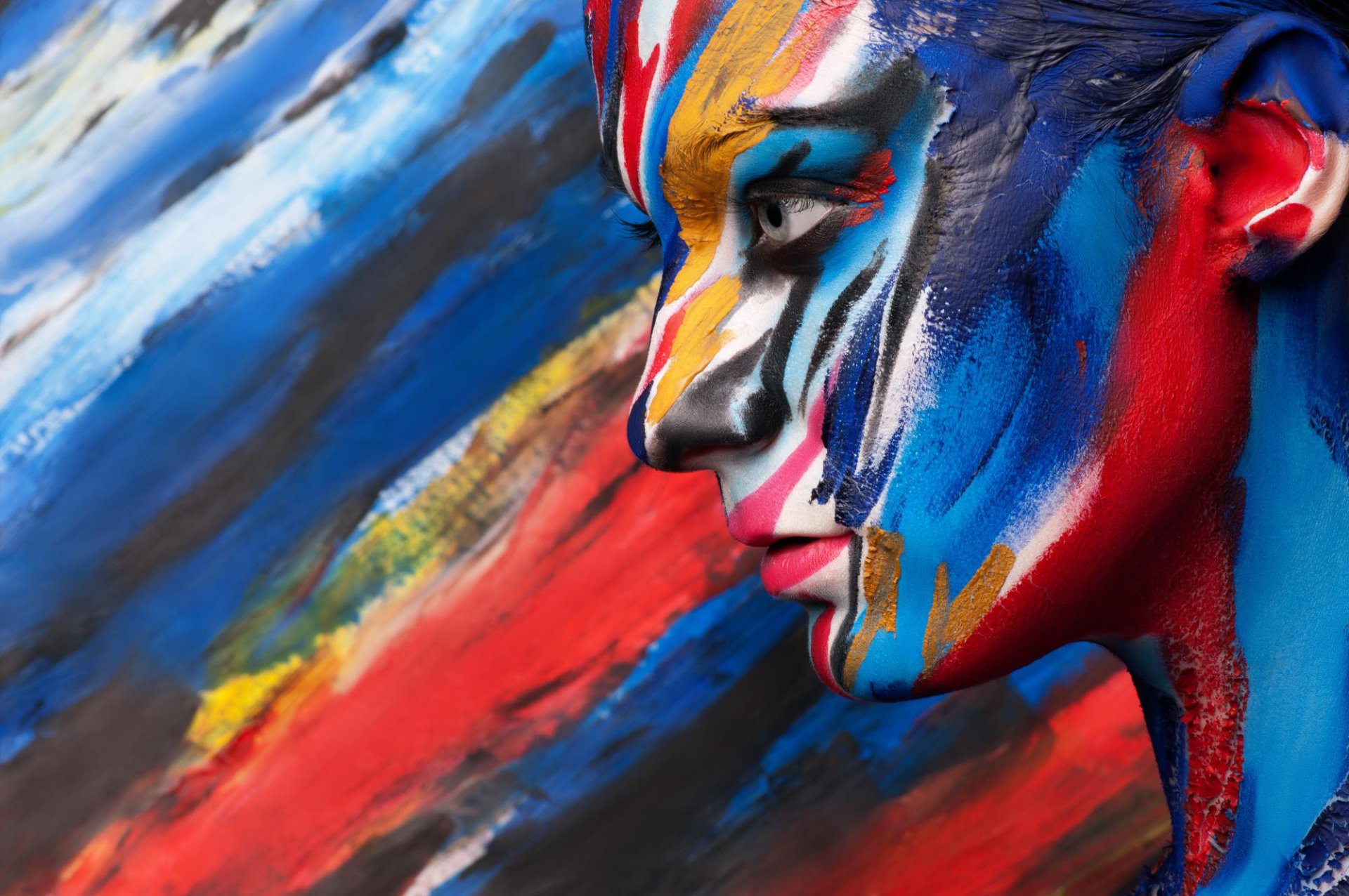 Vivid Faces: A Colorful HD Portrait Masterpiece