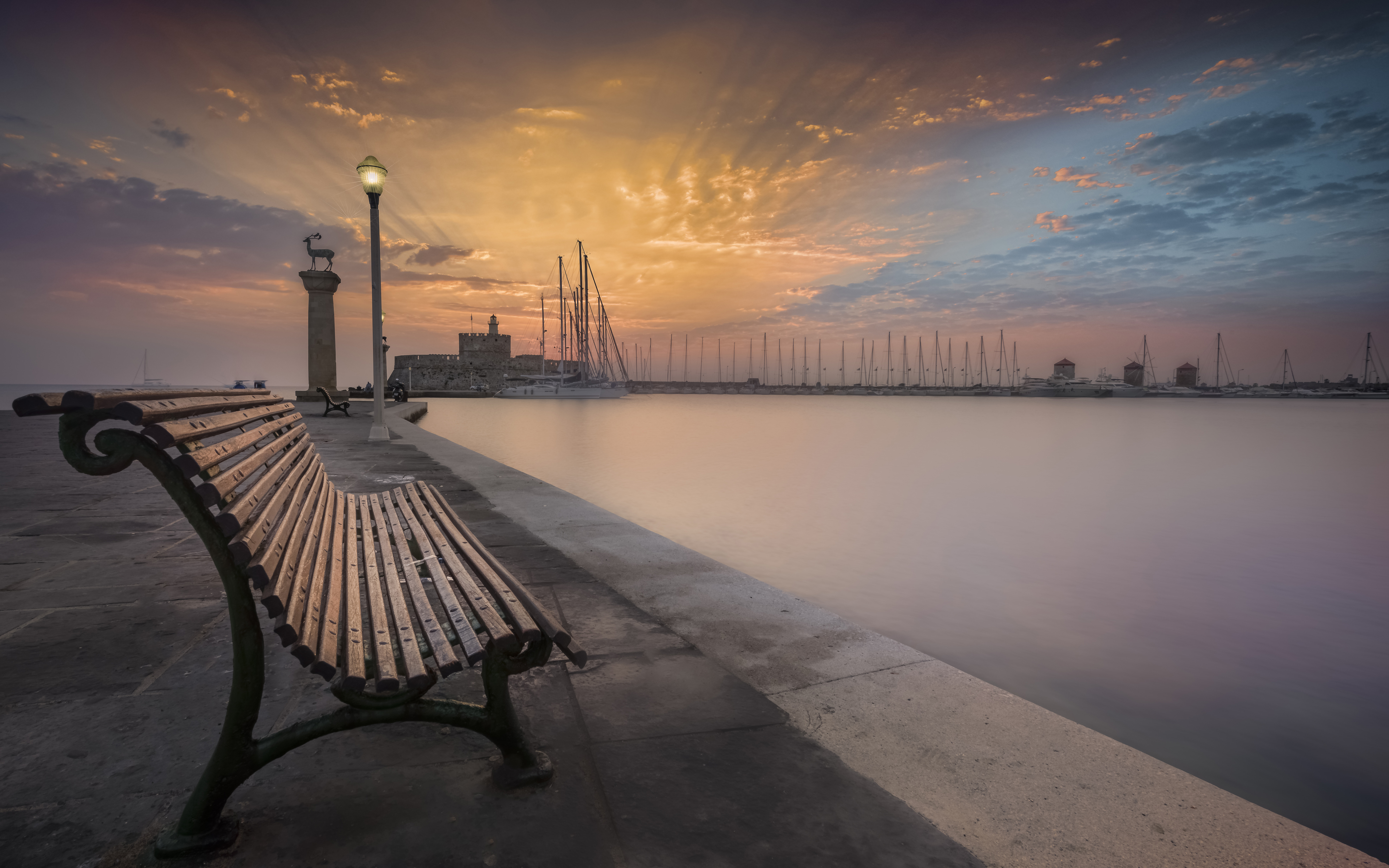 Download Man Made Bench 4k Ultra HD Wallpaper