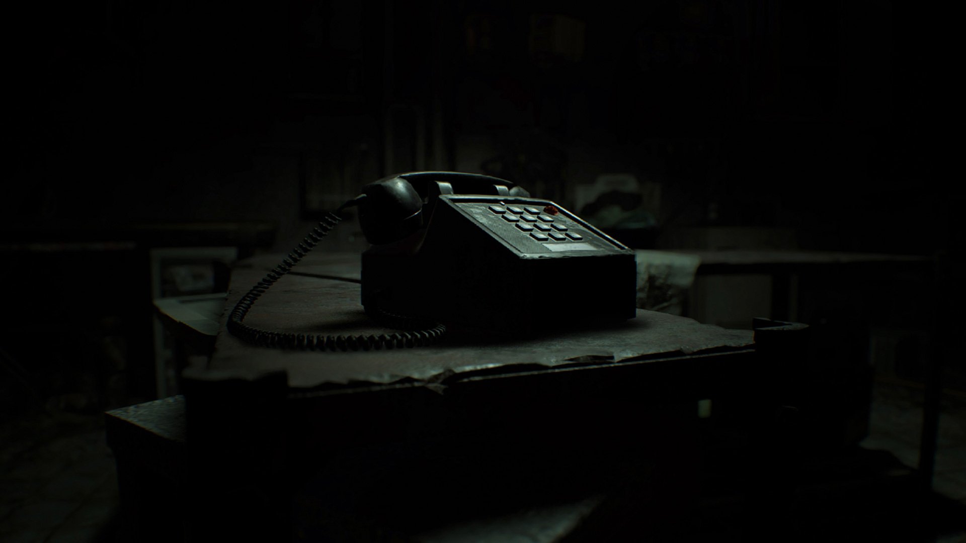 Resident Evil 7 HD Wallpaper: Biohazard's Eerie Phone Call Scene
