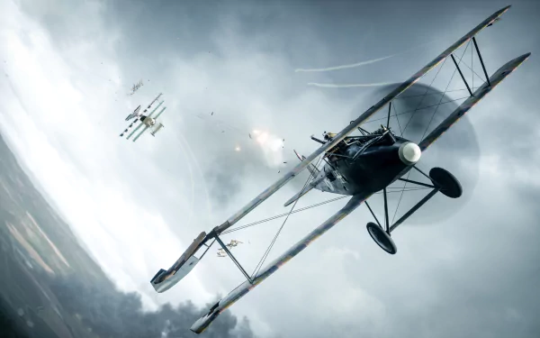 Download Fire Biplane Aircraft Video Game Battlefield 1 HD Wallpaper by ...