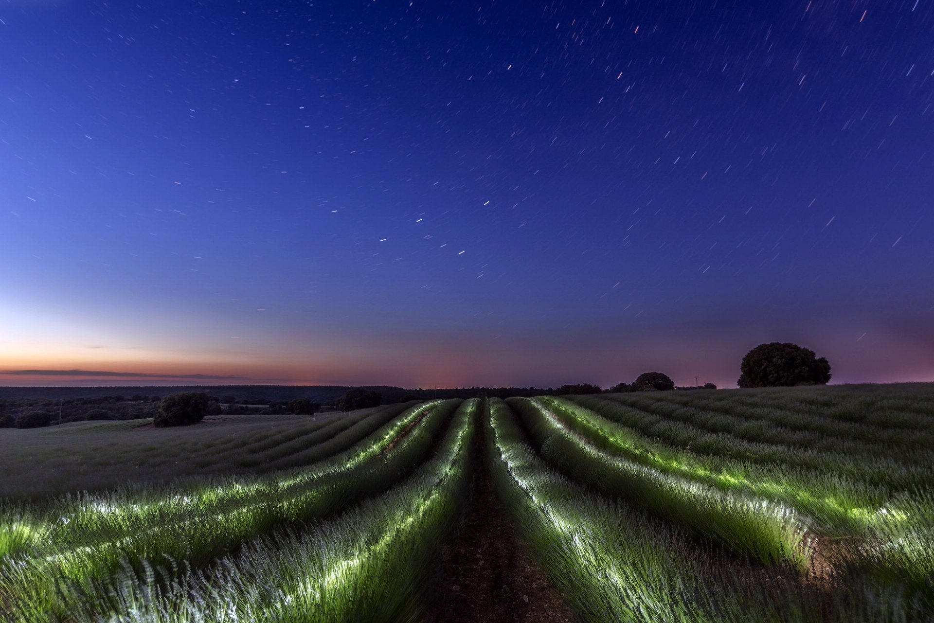 Starry Night Over Furrowed Fields — HD Nature Wallpaper | 2048x1366 ...
